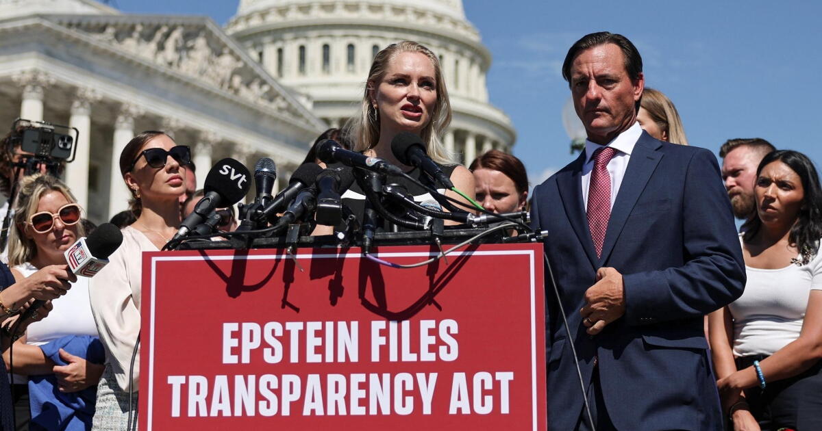Watch Epstein survivors demand justice as Trump calls case a hoax | PBS ...