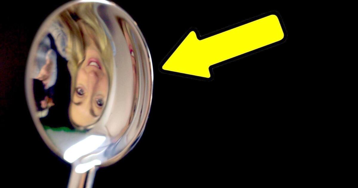Watch What Happens to Your Reflection if You Bend a Spoon Inward ...