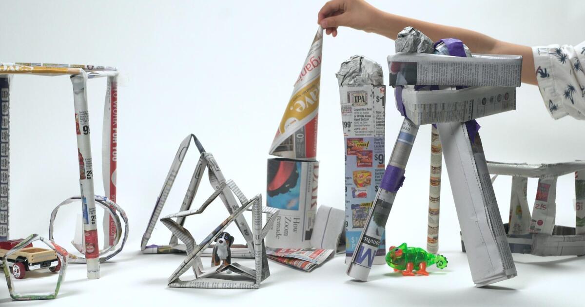 Family Math Activity: Build Newspaper Structures to Develop Spatial ...
